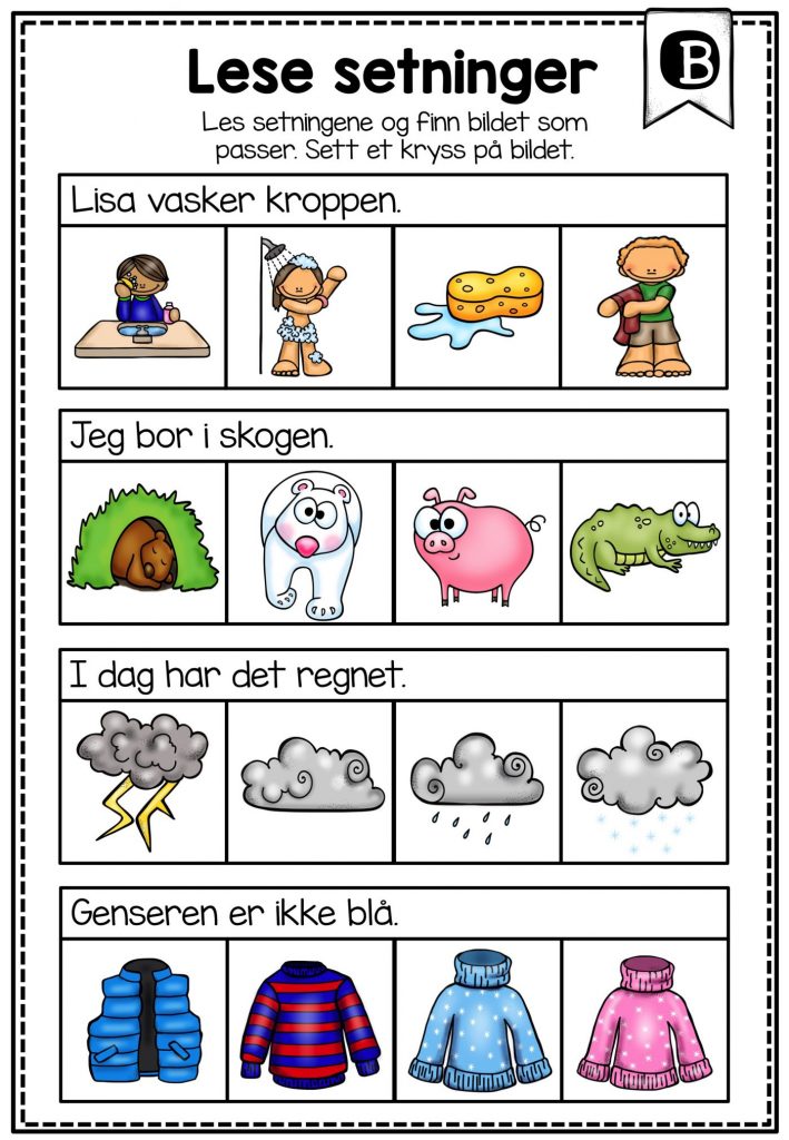 Oppgaver til kartlegging av leseferdighet - Teaching Funtastic