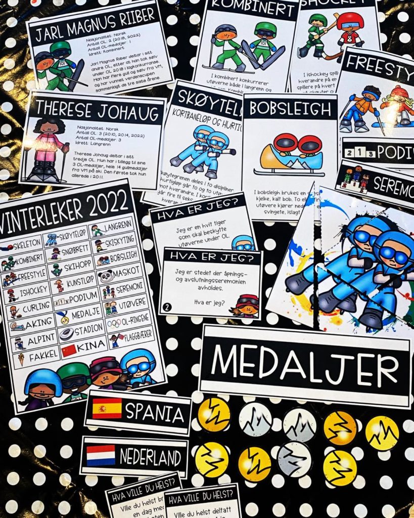 Aktivitetspakke med oppgaver til Vinter-OL 2022 - Teaching Funtastic