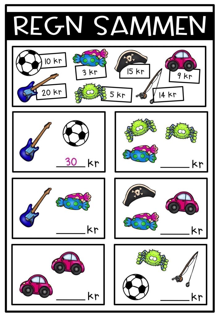 Oppgaver til kartlegging i regning på 2.trinn - Teaching Funtastic