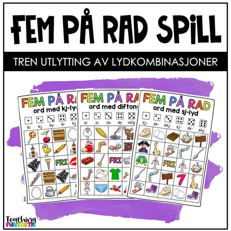 Fem på rad spill - Teaching Funtastic