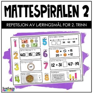 Matematikk for 2.trinn - Repetisjonsoppgaver - Teaching Funtastic
