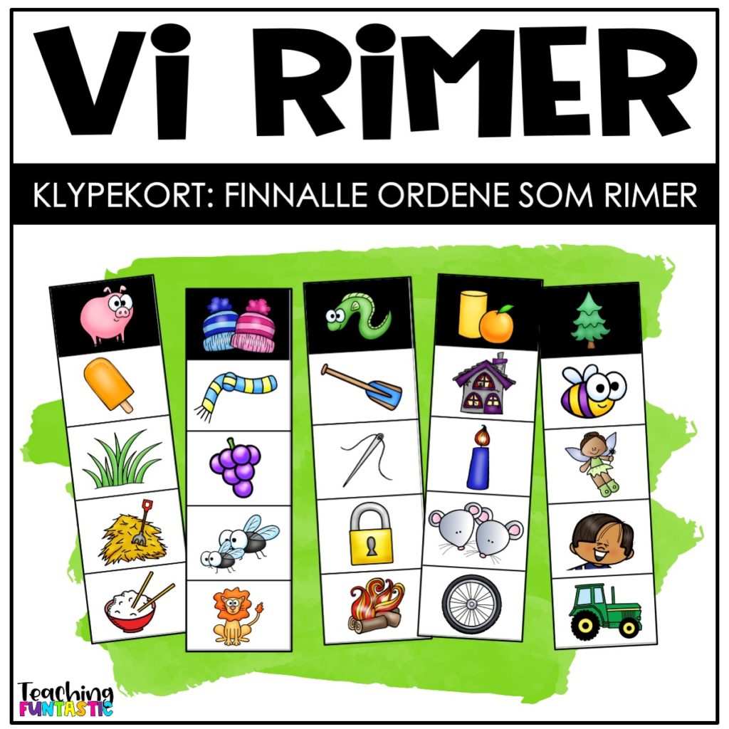 Vi rimer - klypekort - Teaching Funtastic