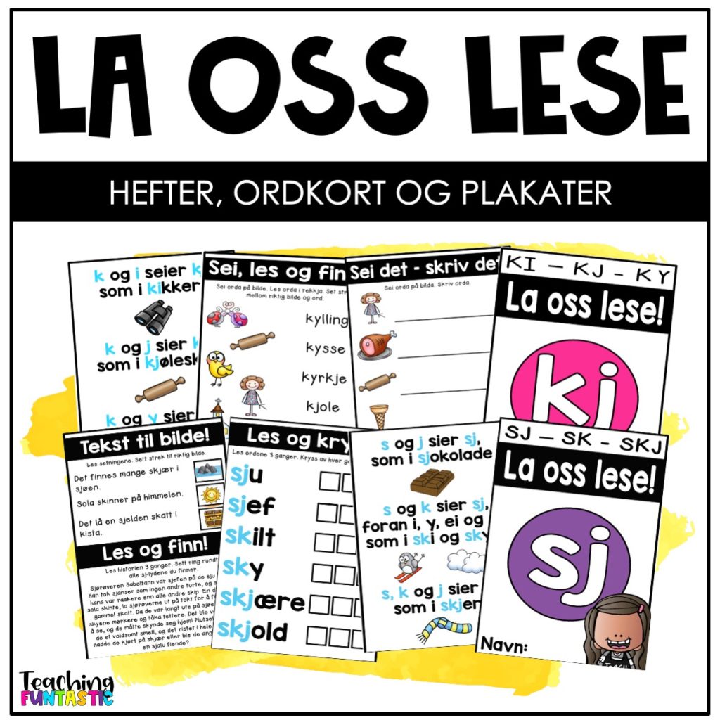 La oss lese - kj- og sj-lyden - Teaching Funtastic