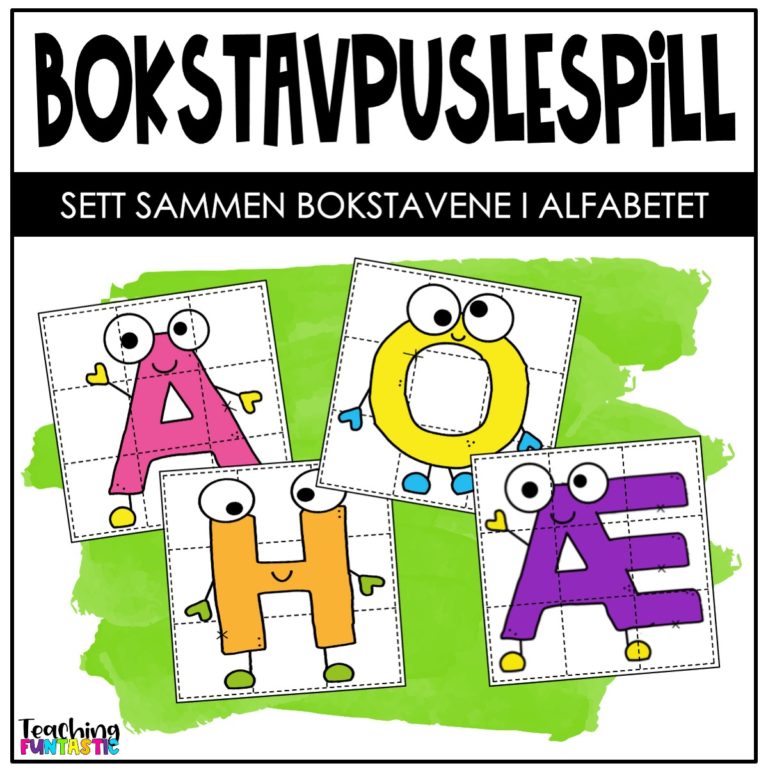 Bokstavpuslespill til hele alfabetet - Teaching Funtastic