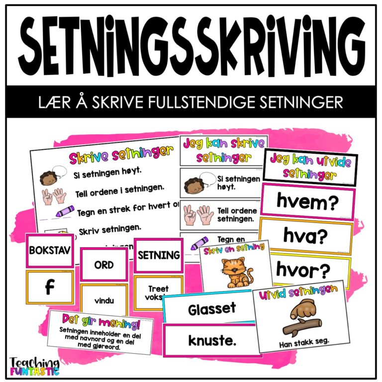 Lær å skrive setninger ‎| Teaching FUNtastic