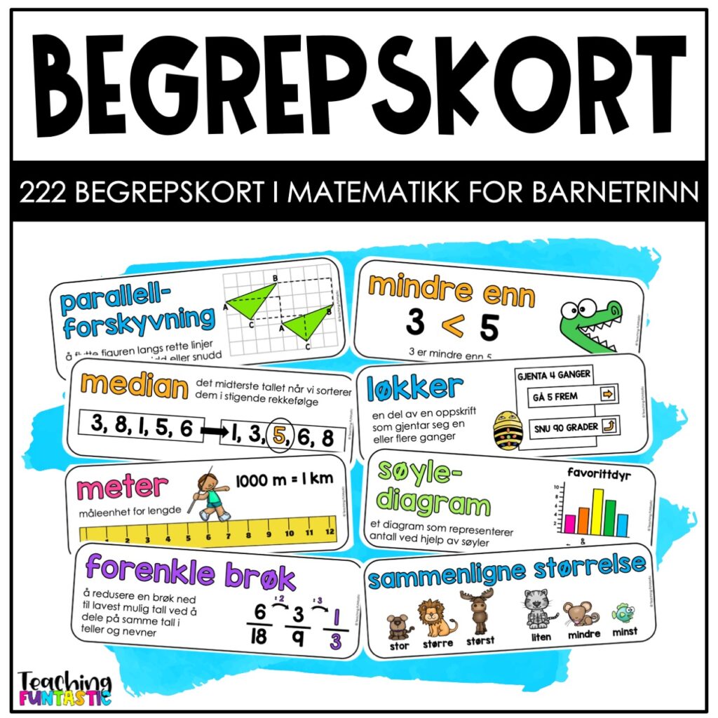 Matematikk for 1.trinn - Repetisjonsoppgaver - Teaching Funtastic