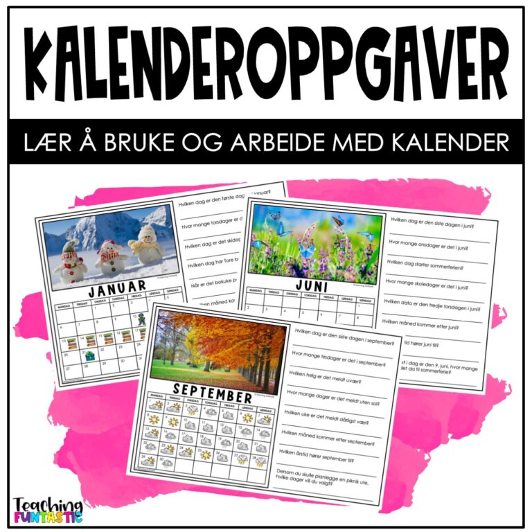 Matematikk for 1.trinn - Repetisjonsoppgaver - Teaching Funtastic