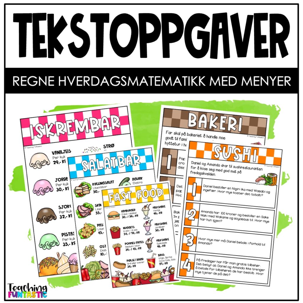 Matematikk for 4.trinn - Repetisjonsoppgaver - Teaching Funtastic