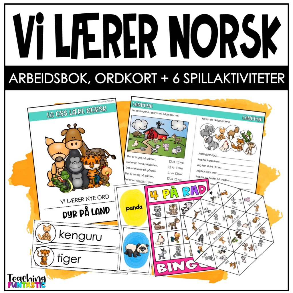 La oss lære norsk – Dyr på land - Teaching Funtastic
