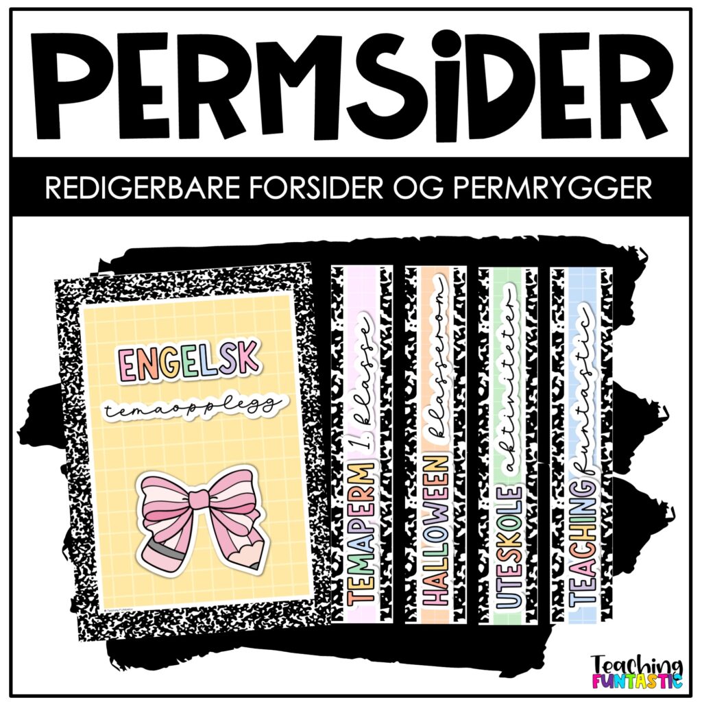 Redigerbare Forsider og permrygger - Teaching Funtastic