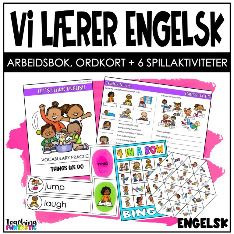 Aktivitetskort til trening av norsk ordforråd ‎| Teaching FUNtastic