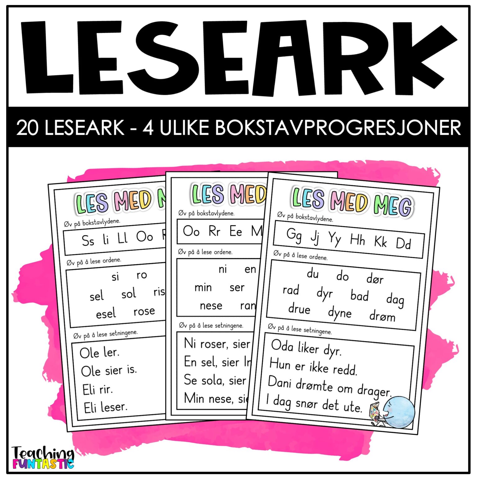 La oss lese - kj- og sj-lyden - Teaching Funtastic