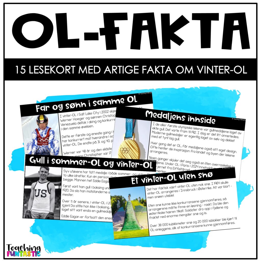 Lesekort - Spennende fakta om Vinter-OL ‎| Teaching FUNtastic
