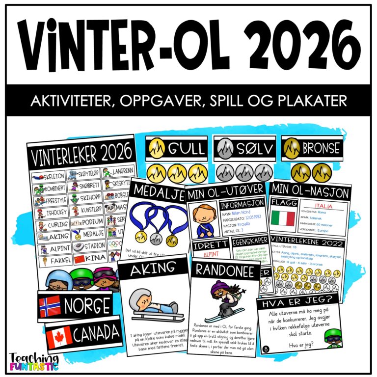 Aktivitetspakke med oppgaver til Vinter-OL 2026 - Teaching Funtastic