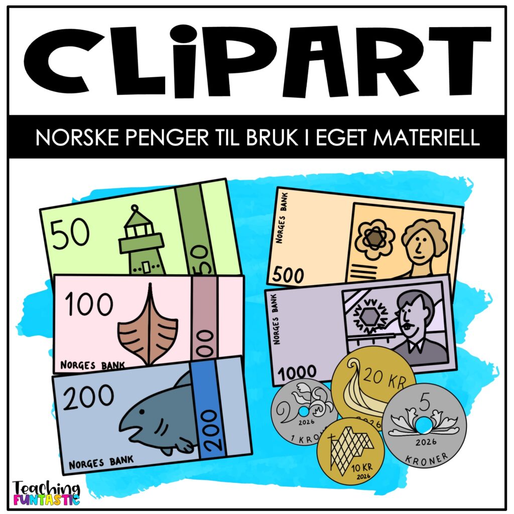 Norske penger Clipart – bruk pengene i eget undervisningsmateriell ...