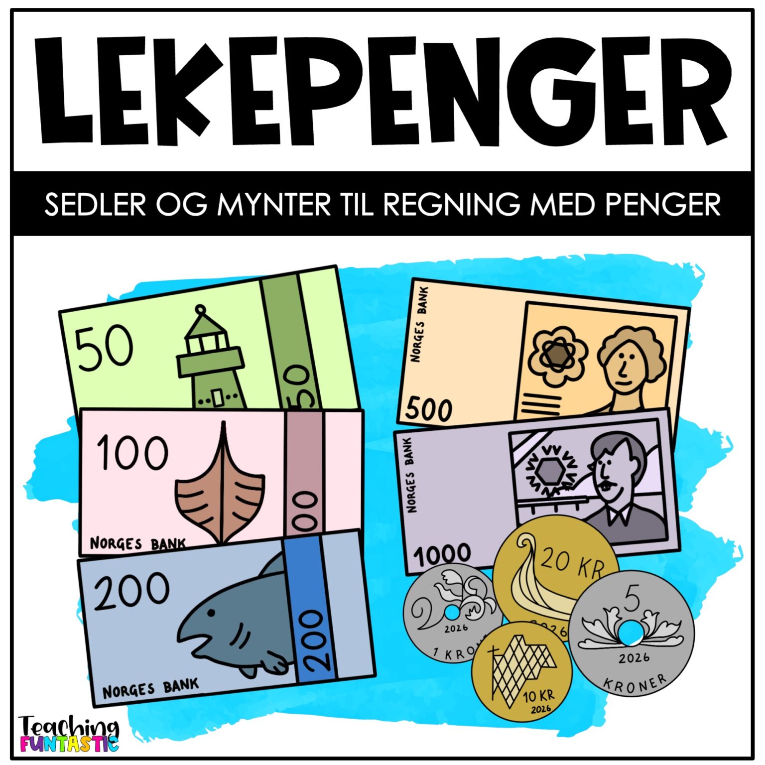 Matematikk for 2.trinn - Repetisjonsoppgaver - Teaching Funtastic
